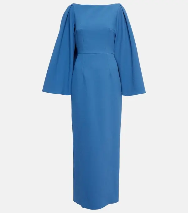 EMILIA WICKSTEAD Niesha Crêpe Midi Dress - Blue