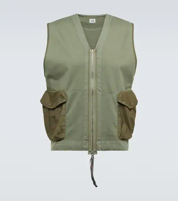 トップス C.P. COMPANY-GARMENT DYED VEST Buy C.P. COMPANY Garment-dyed Cotton Jersey Vest - Green At 80