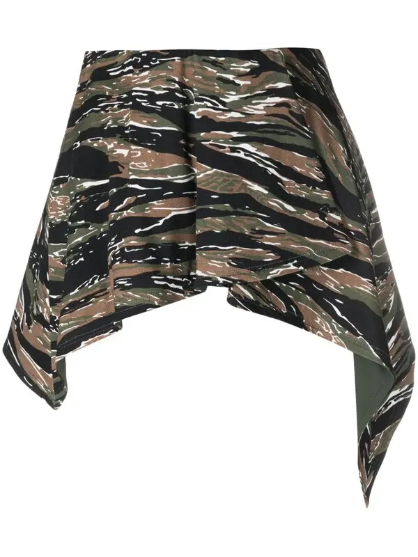 Attico Camouflage-print Mini Skirt