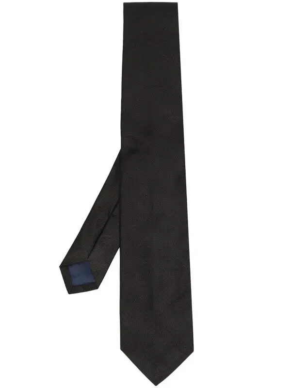 Ralph Lauren Repp Silk Neck Tie - Black