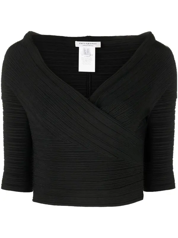 Philosophy Di Lorenzo Serafini Knitted Cropped Top