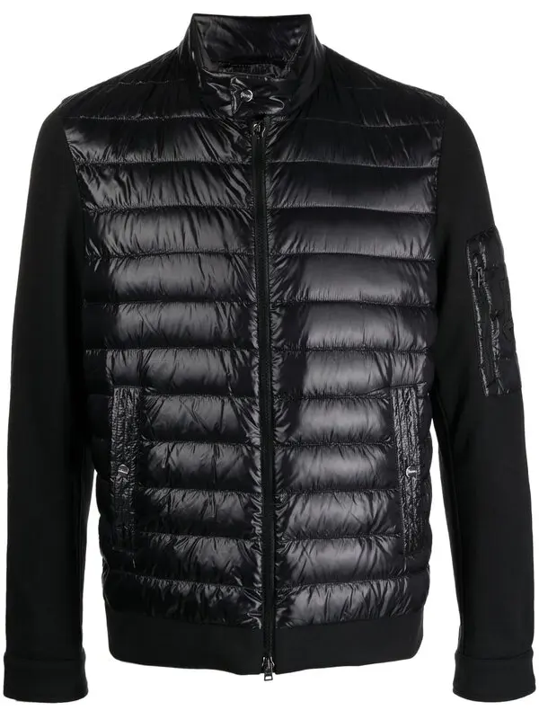 Herno Padded Panel Zip Jacket - Black