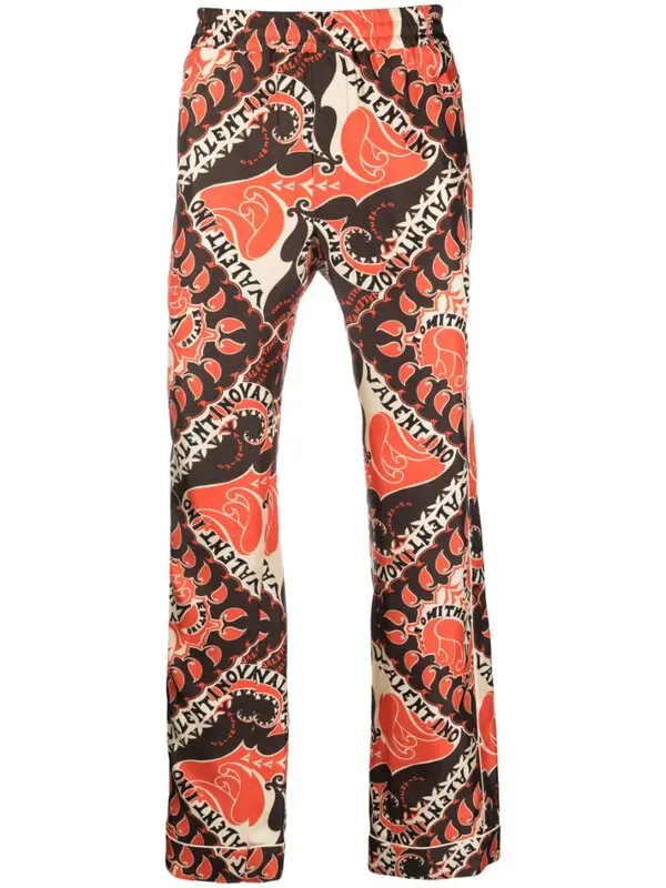 Valentino Garavani Abstract-print Pajama Trousers