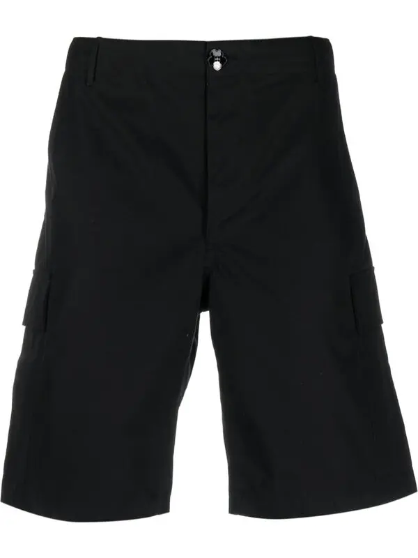 Kenzo Logo-patch Cargo Shorts - Black