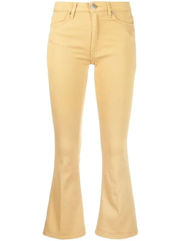 DONDUP Logo-patch Bootcut Jeans - Neutrals