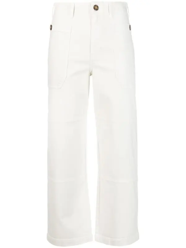 FRAME Straight-leg Utility Trousers - White