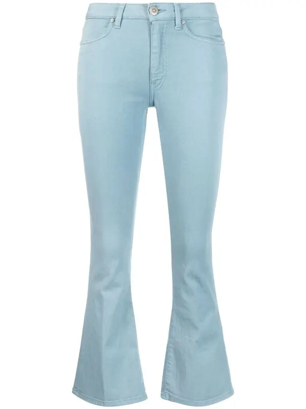 DONDUP Logo-patch Bootcut Jeans - Blue