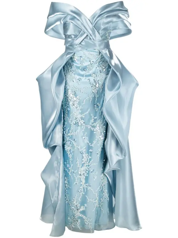 GABY CHARBACHY Sequin-embellished Long Dress