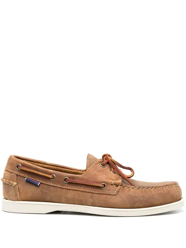 SEBAGO Leather Boat Shoes - Brown