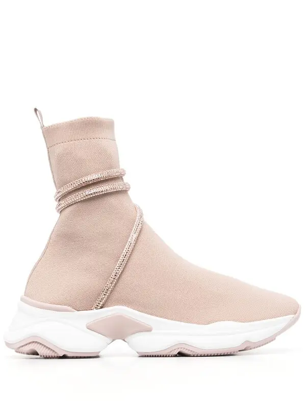 Rene Caovilla Glitter-wrap Ankle Sneakers