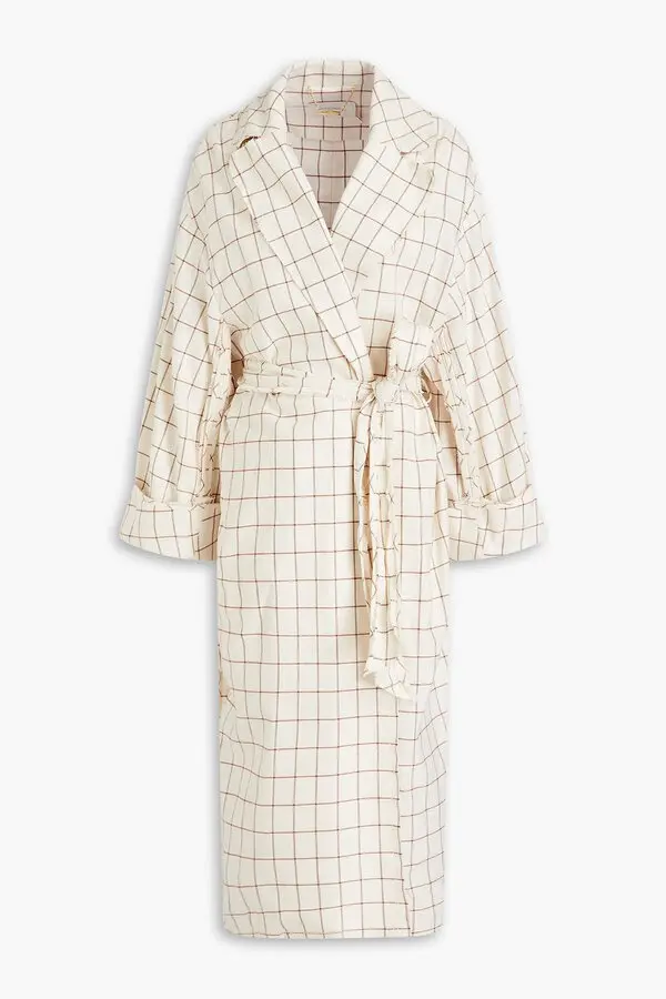 Zimmermann Checked Cotton-blend Twill Coat