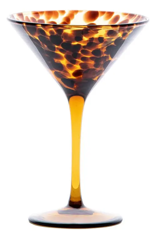JULISKA Puro Tortoiseshell Martini Glass - Brown