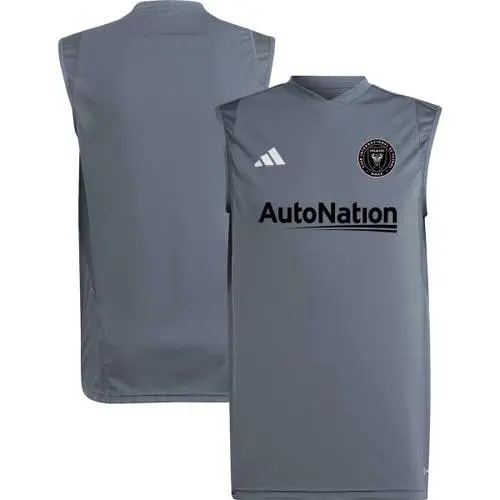 Adidas Inter Miami Cf 2023 On-field Sleeveless Training Jersey - Gray ...