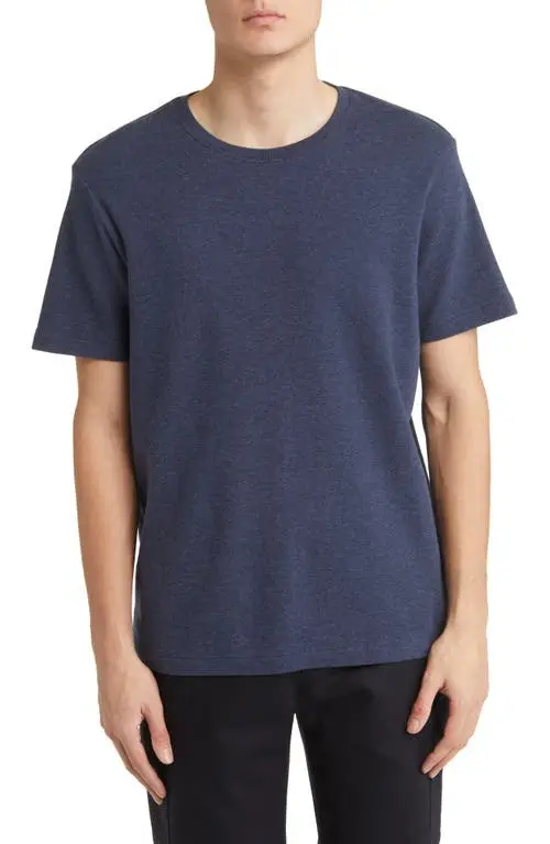 FRAME Duo Fold Cotton T-shirt - Heather Dark Blue