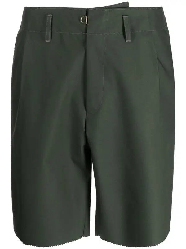 Kolor Pleated Wide-leg Tailored Shorts