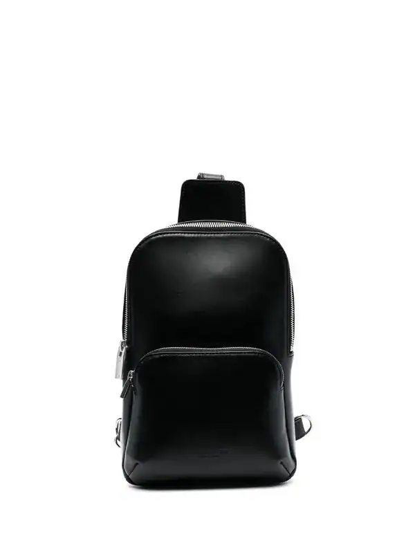 1017 Alyx 9sm Debossed-Logo Leather Backpack In Black - 25% Off