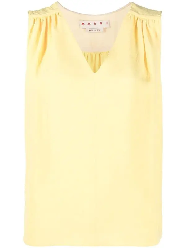 Marni Jacquard Ruched Top