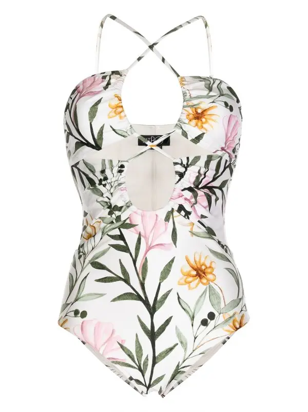 PatBO Jasmine Lace-up Swimsuit