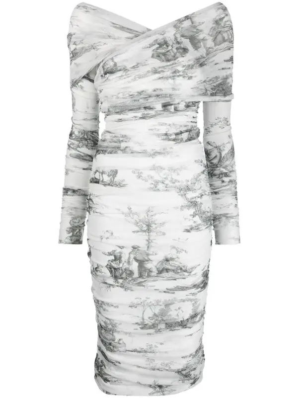 Philosophy Di Lorenzo Serafini Side Gathered-detail Midi Dress