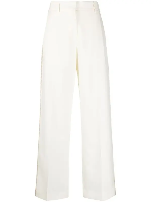 Palm Angels Side-stripe Trousers - White