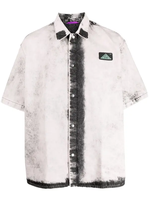 OAMC Bleach-effect Short-sleeve Shirt - Grey