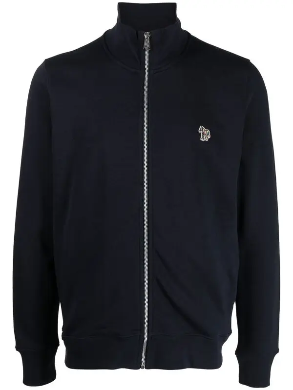 Paul Smith High-neck Zip-up Sweatshirt - Blue