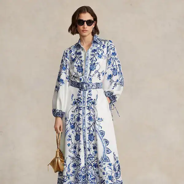 Ralph Lauren Paisley Mulberry Silk Dress In Paisley Vine Print - 50% Off |  Editorialist
