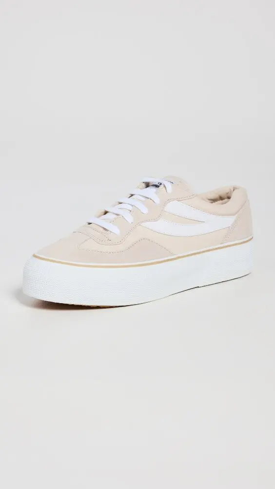 Superga 3041 Revolley Colorblock Platform Sneakers - Beige/white