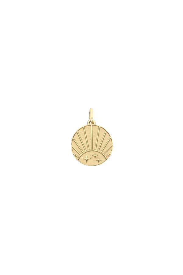 JANE WIN Strong Rising Sun Engravable Charm