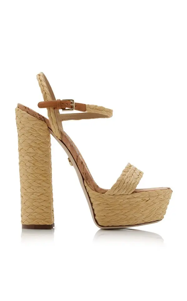 Dolce & Gabbana Raffia Platform Sandals In Neutral - 75% Off | Editorialist