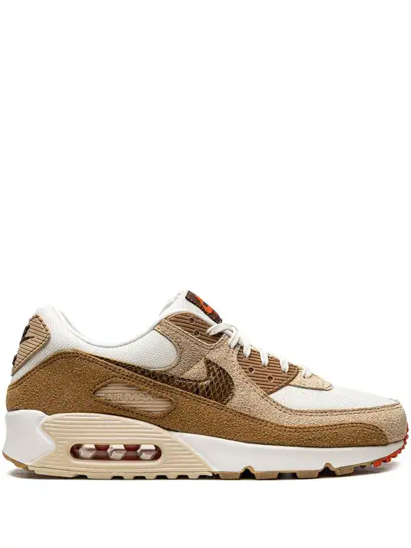 Nike Air Max 90 Sneakers With Snakeskin Swoosh Neutrals