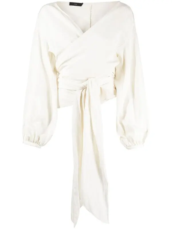 Voz Peasant Wrap-around Blouse