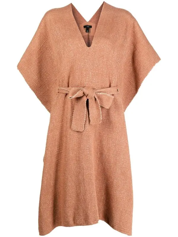Voz Solid Tied-waist Kaftan