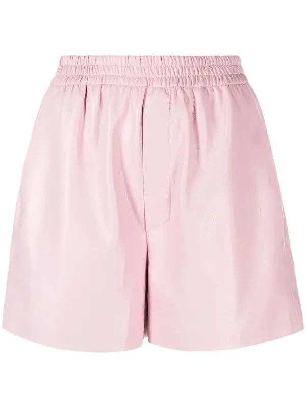 Nanushka Faux-leather Boxer Shorts - Pink