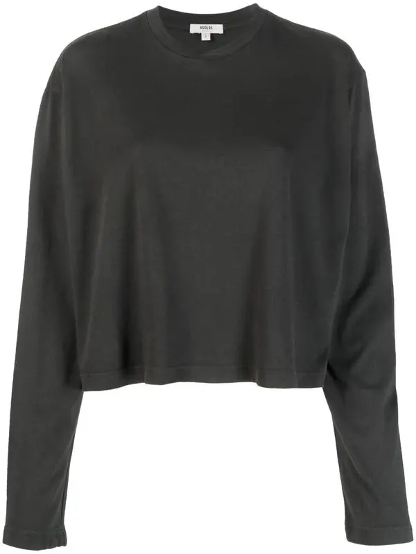 AGOLDE Long-sleeve Crop Top - Green