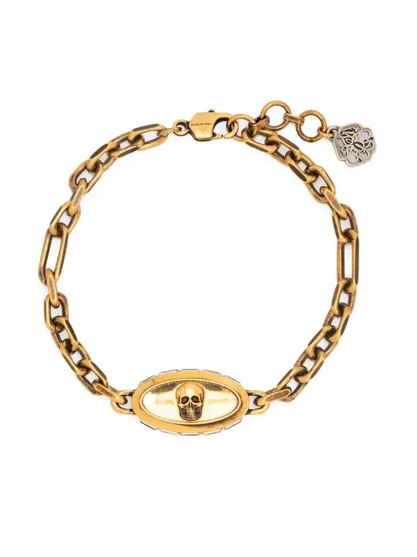 Alexander McQueen Skull Chain-link Bracelet - Gold