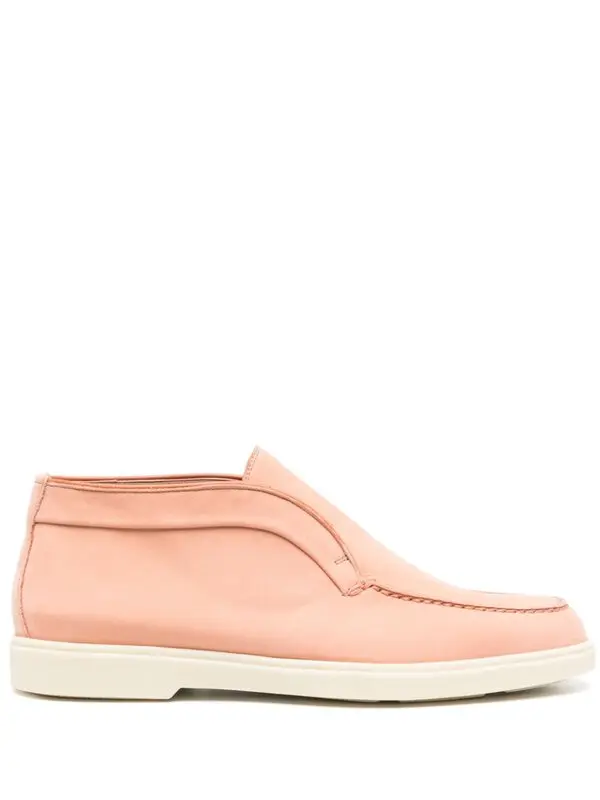 Santoni Ankle-length Leather Loafers - Orange