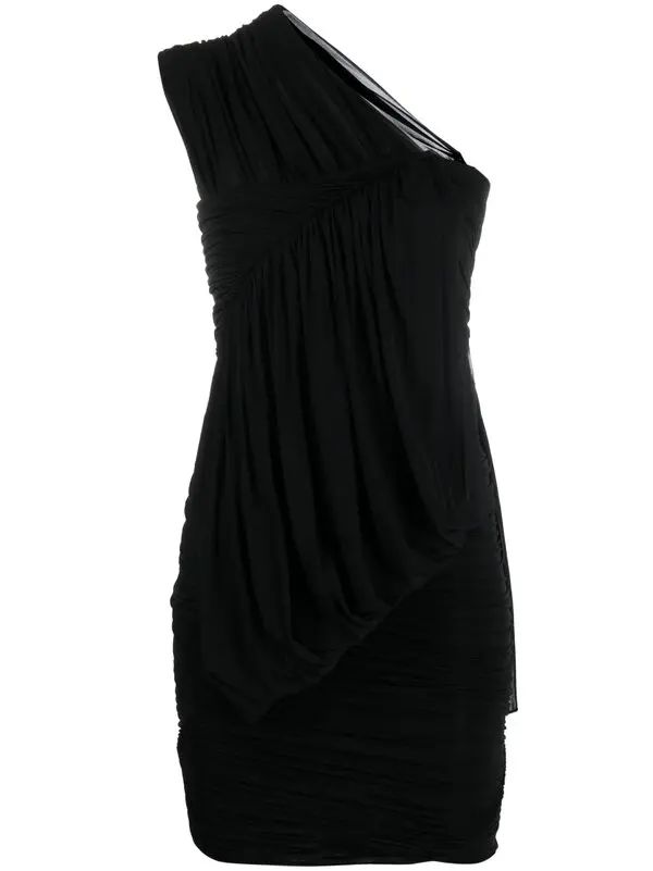 Rick Owens One-shoulder Ruched Minidress