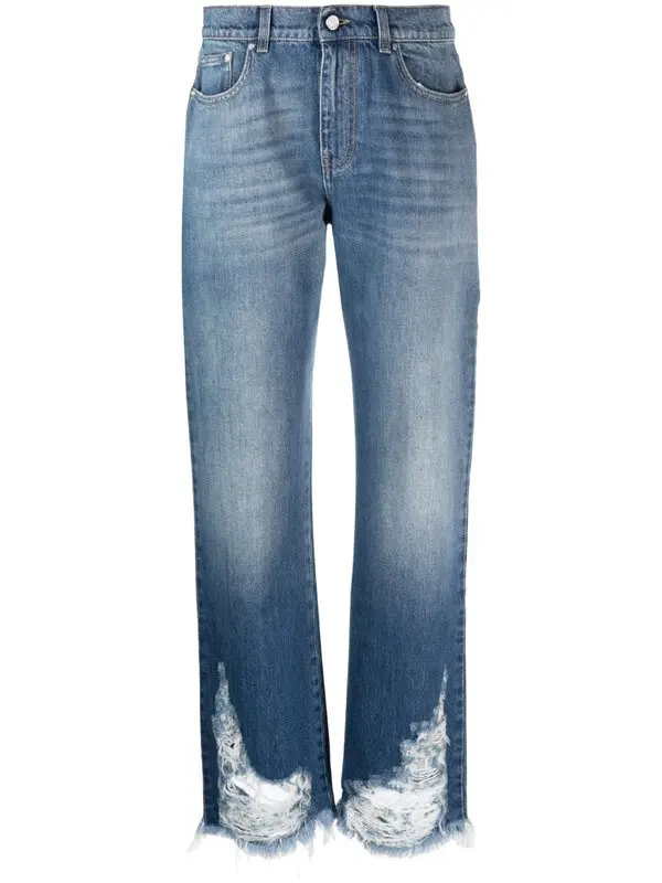 Stella McCartney Logo-patch Straight-leg Jeans