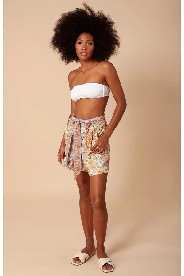 Hale Bob Oba High-waist Poplin Shorts - Brown / Neutral