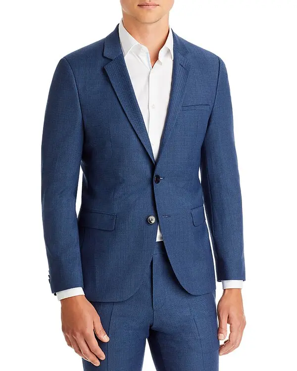 Hugo Boss Arti Extra Slim Fit Birdseye Suit Jacket - Blue