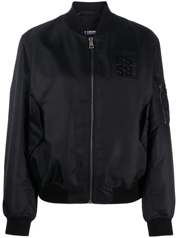 Buy Raf Simons Logo-patch Bomber Jacket - Black At 24% Off | Editorialist