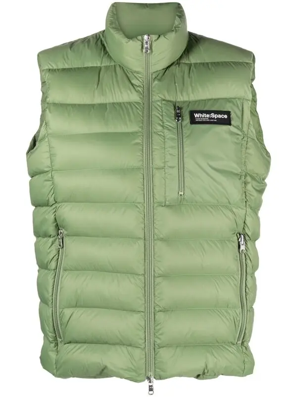 White:Space Tate Quilted Lightweight Vest In Green - 85% Off | Editorialist