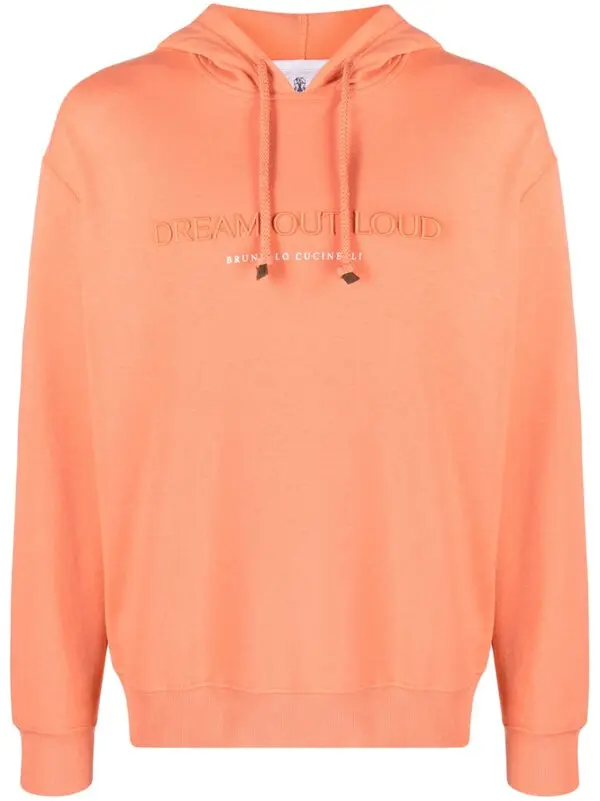 Brunello Cucinelli Embroidered-slogan Hoodie