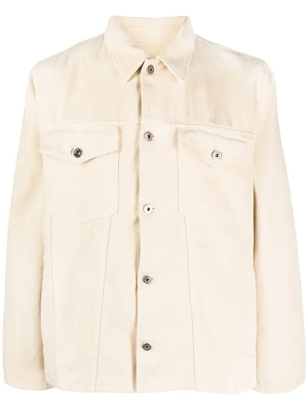 Off-White Embroidered Denim Shirt