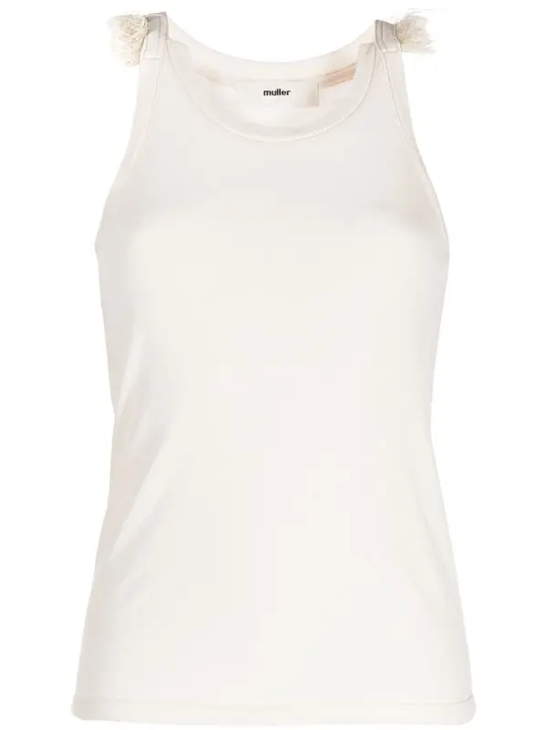 MULLER OF YOSHIOKUBO Ruffled Sleeveless Tank Top