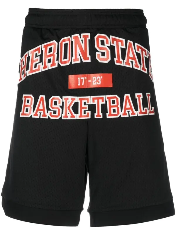Heron Preston Logo-print Basketball Shorts - Black