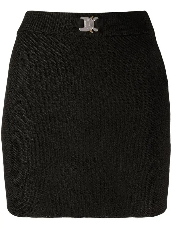 1017 Alyx 9sm Buckle-detail Knit Miniskirt - Black