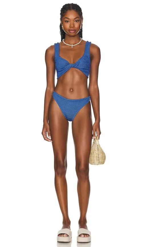 Hunza G Juno Bikini Set - Metallic Denim