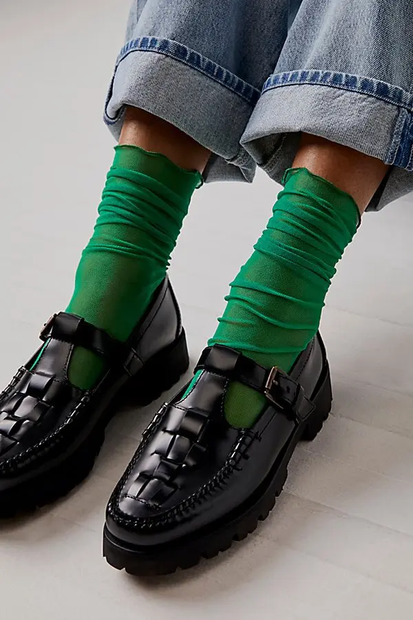 Only Hearts Tulle Crew Socks - Green